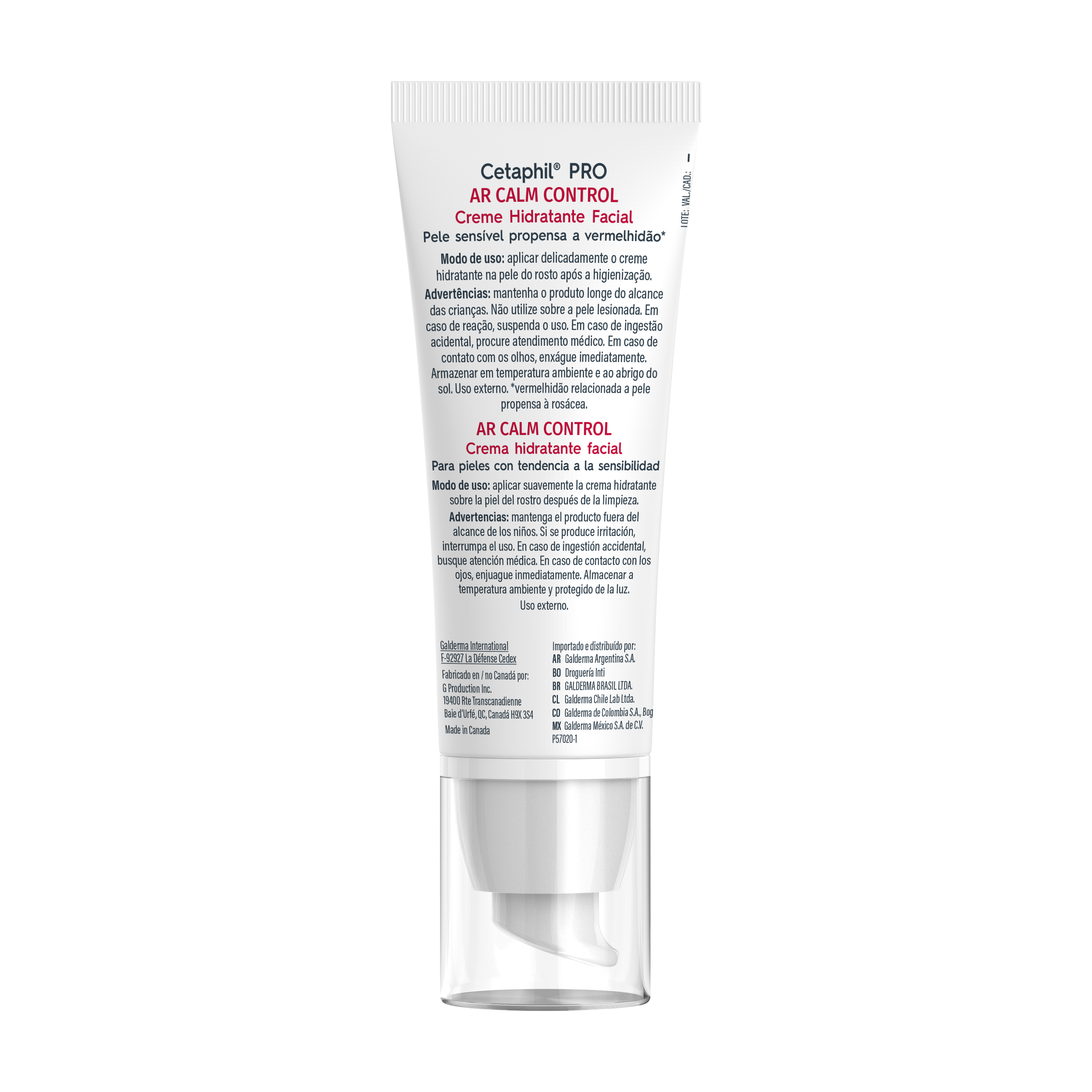 Creme Hidratante Facial PRO AR Calm Control 50mL